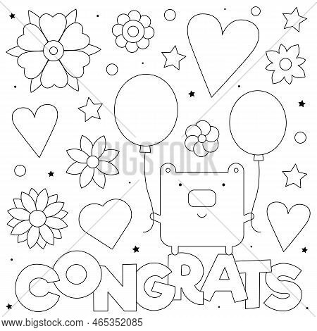 Congrats. Coloring Vector & Photo (Free Trial) | Bigstock