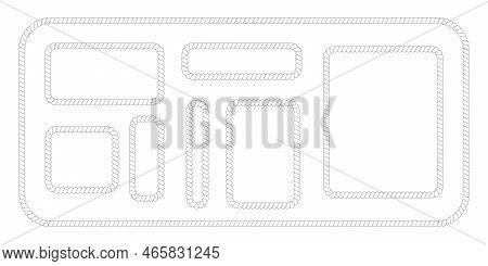 Set Rectangle Rope Vector & Photo (Free Trial) | Bigstock