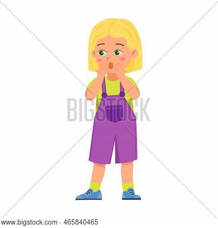 Girl Child Surprised Vector & Photo (Free Trial) | Bigstock