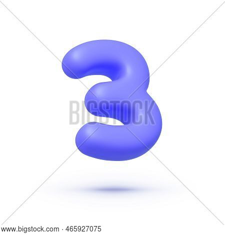 Number Three 3d Style Vector & Photo (Free Trial) | Bigstock