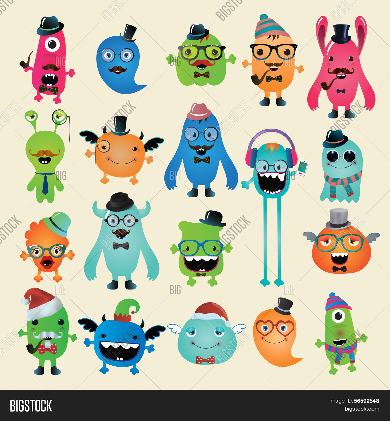 Vector Freaky Hipster Vector & Photo (Free Trial) | Bigstock