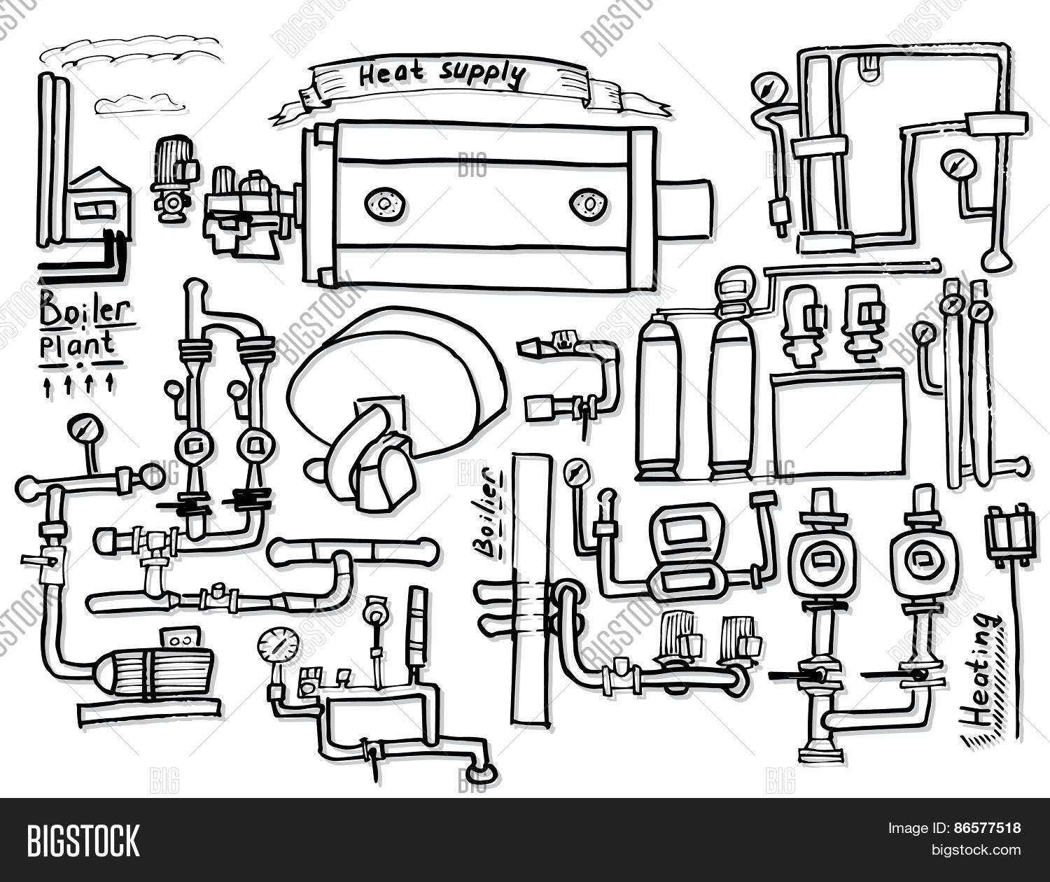 Boiler Room Equipment Vector & Photo (Free Trial) | Bigstock