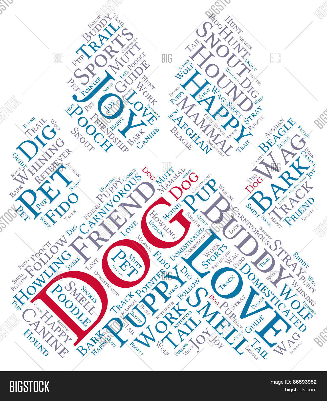 Paw Shaped Dog Word Image & Photo (Free Trial) | Bigstock