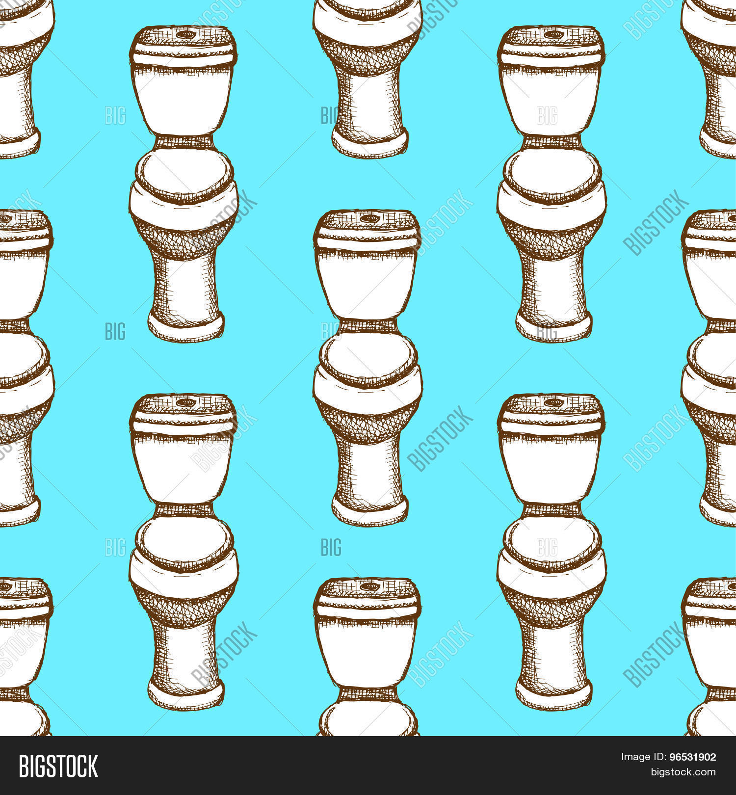 Sketch Toilet Vintage Vector & Photo (Free Trial) | Bigstock