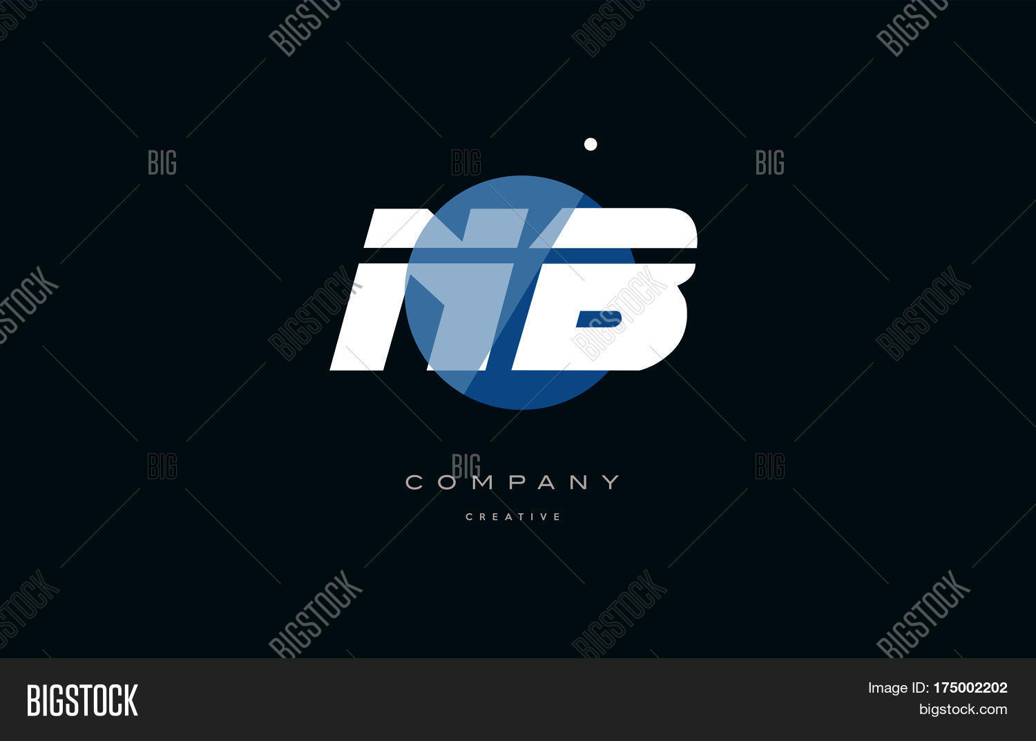 Nb N B Blue White Vector & Photo (Free Trial) | Bigstock