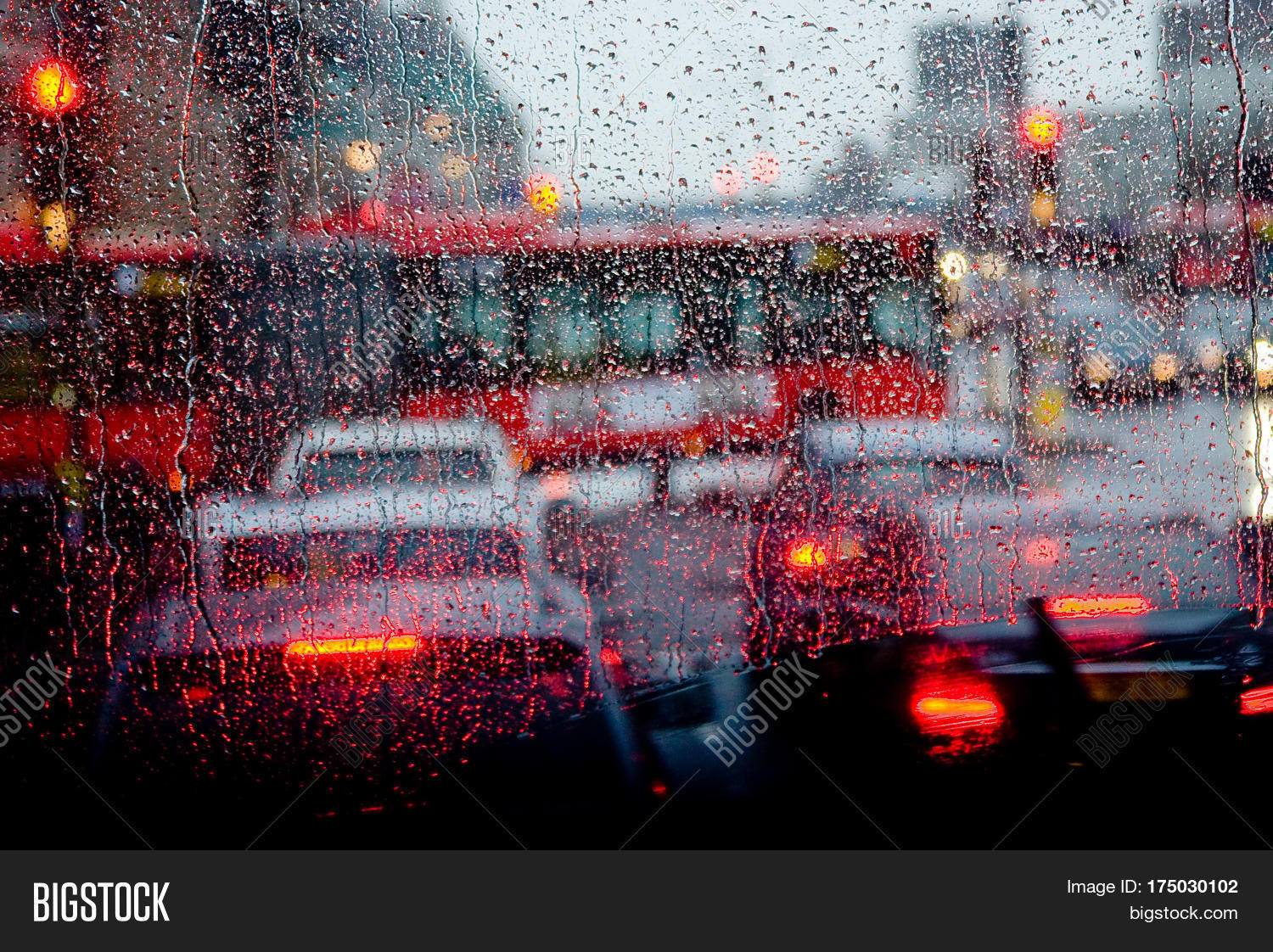 London Rain View Red Image & Photo (Free Trial) | Bigstock