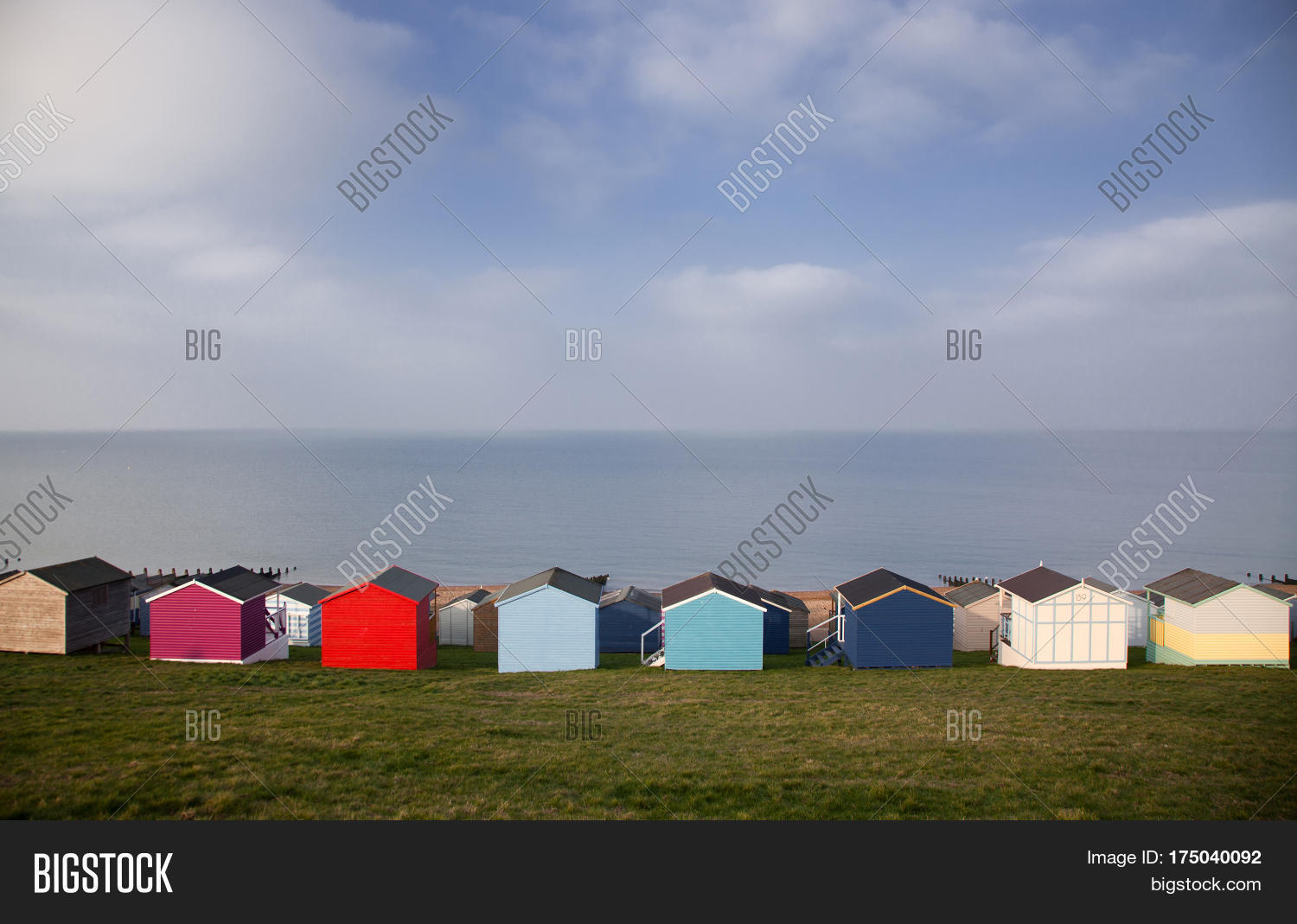 Colored Beach Huts On Image & Photo (Free Trial) | Bigstock