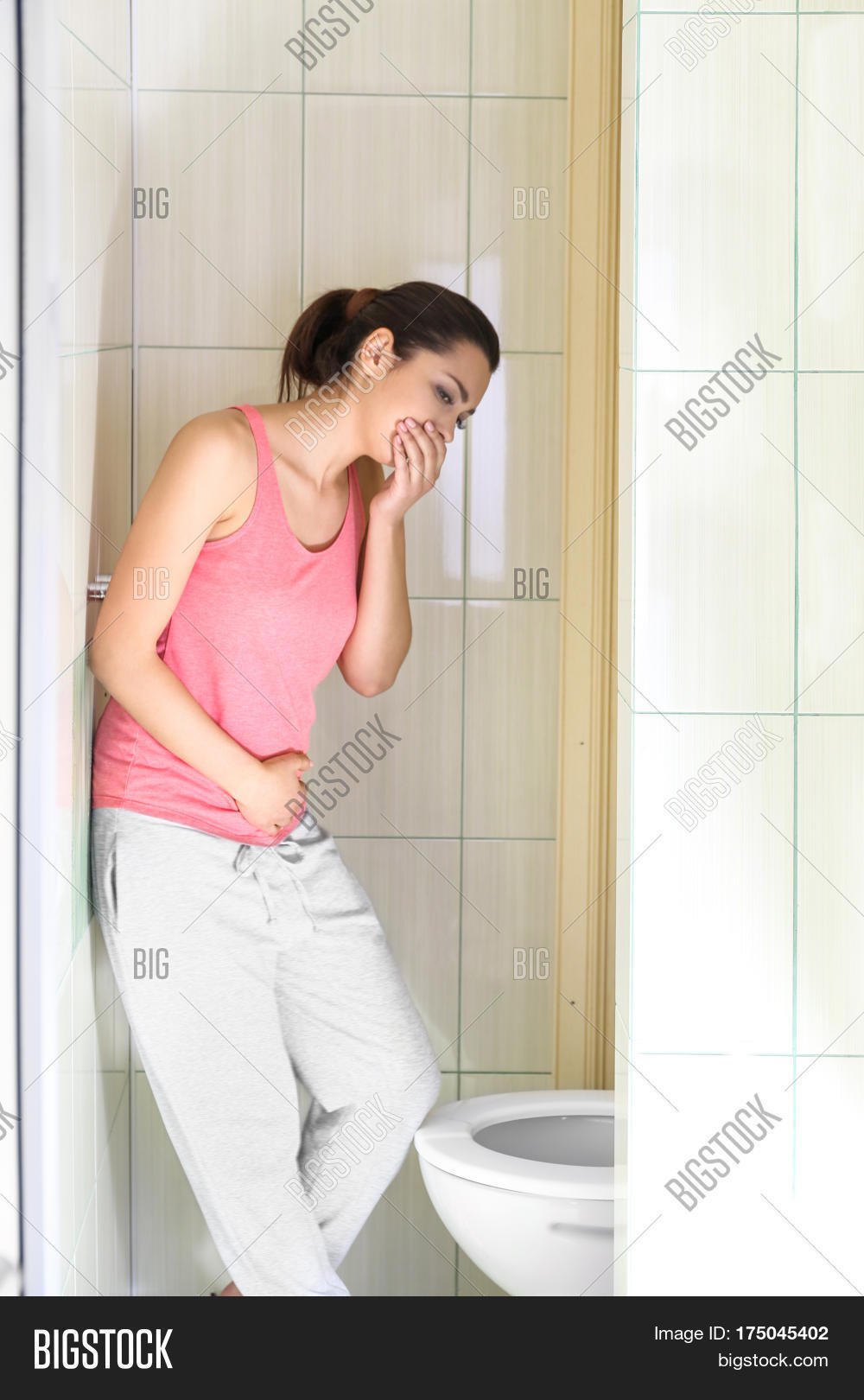 Young Vomiting Woman Image & Photo (Free Trial) | Bigstock
