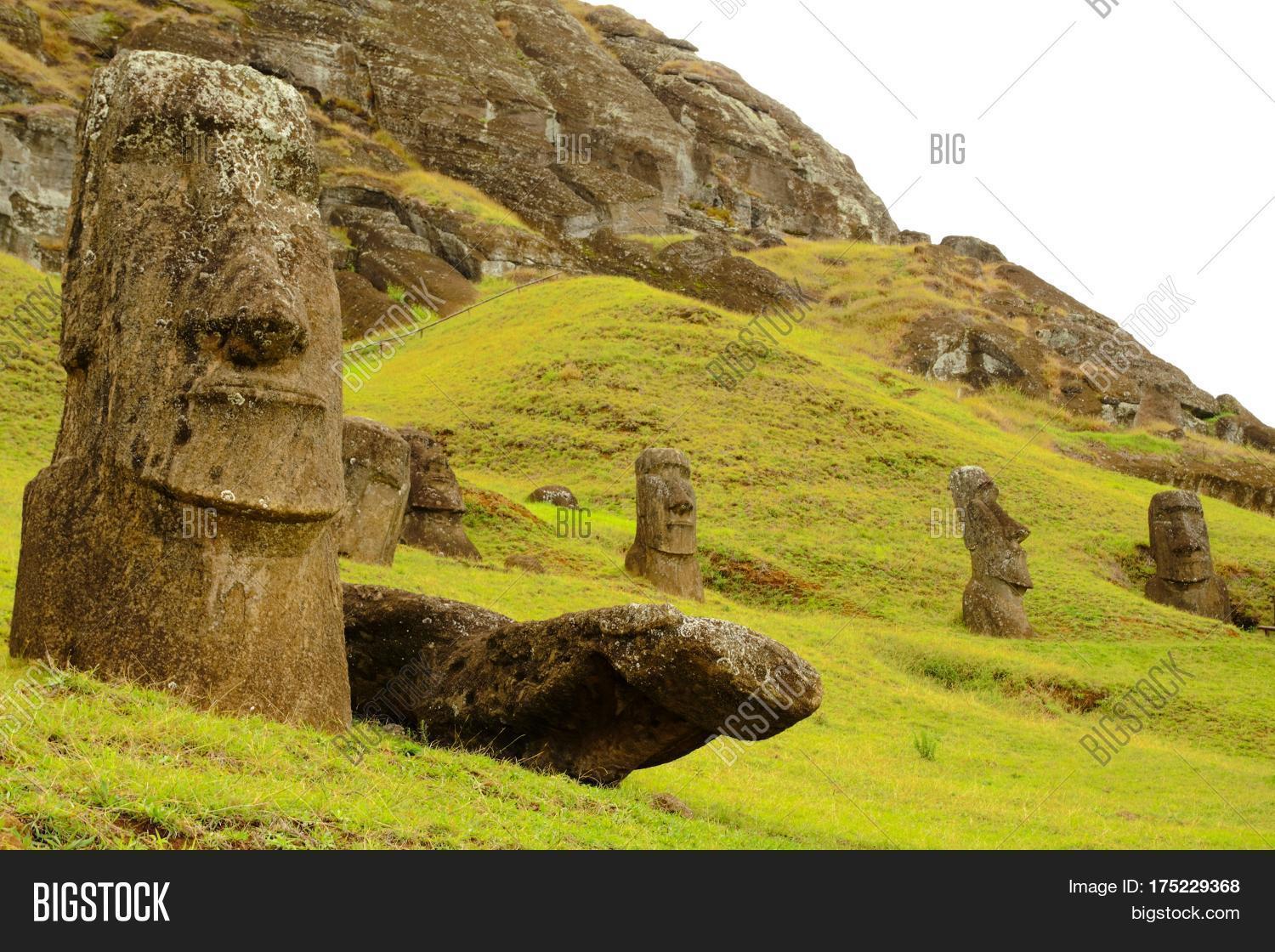 Rano Raraku Volcano Image & Photo (Free Trial) | Bigstock