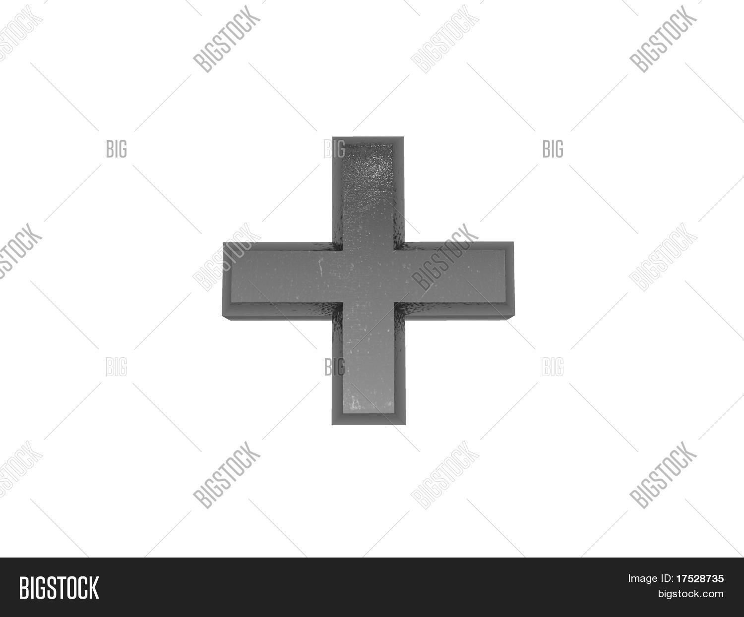 3D Metal Plus Marks On Image & Photo (Free Trial) | Bigstock
