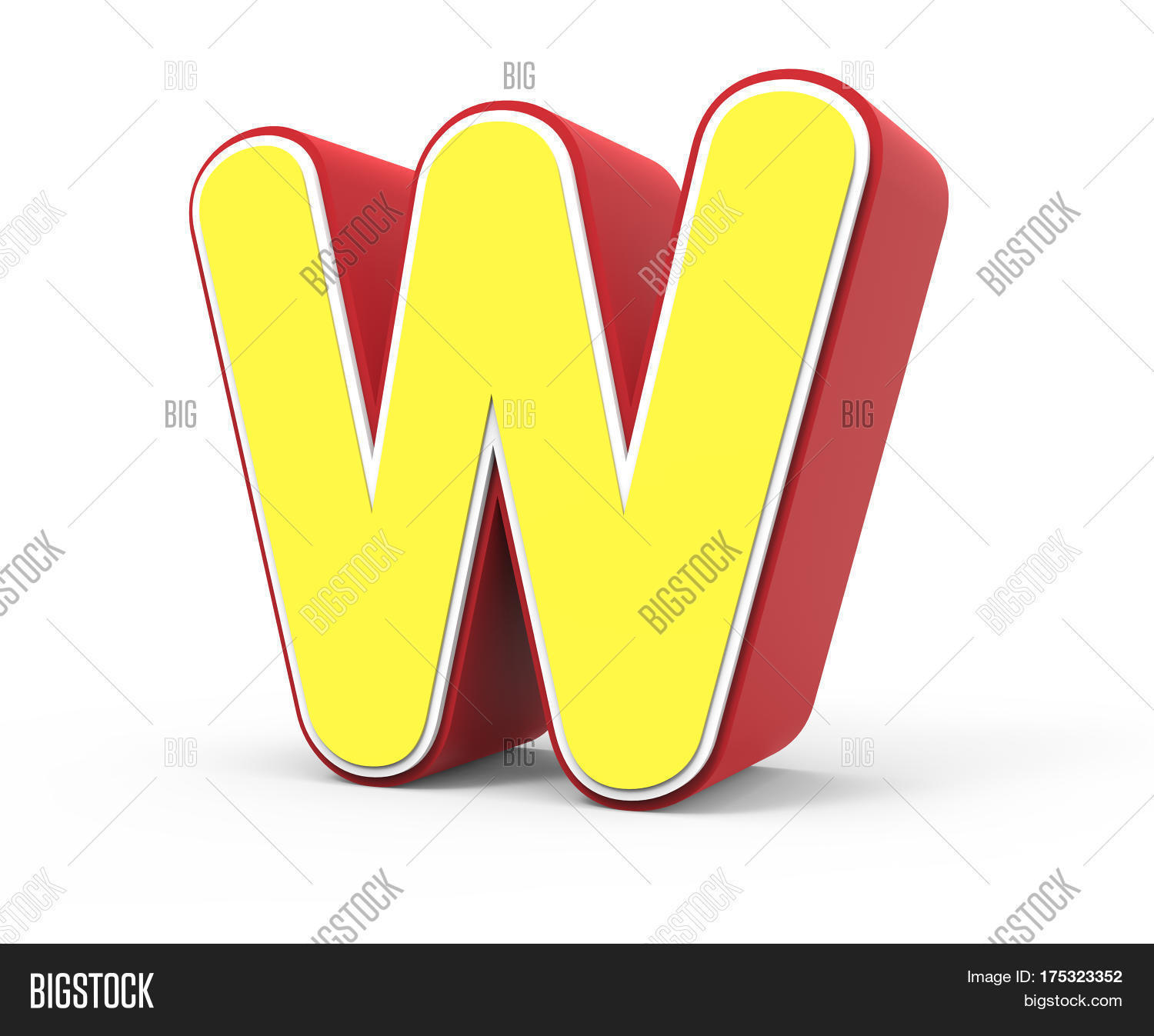 Yellow Letter W Image & Photo (Free Trial) | Bigstock