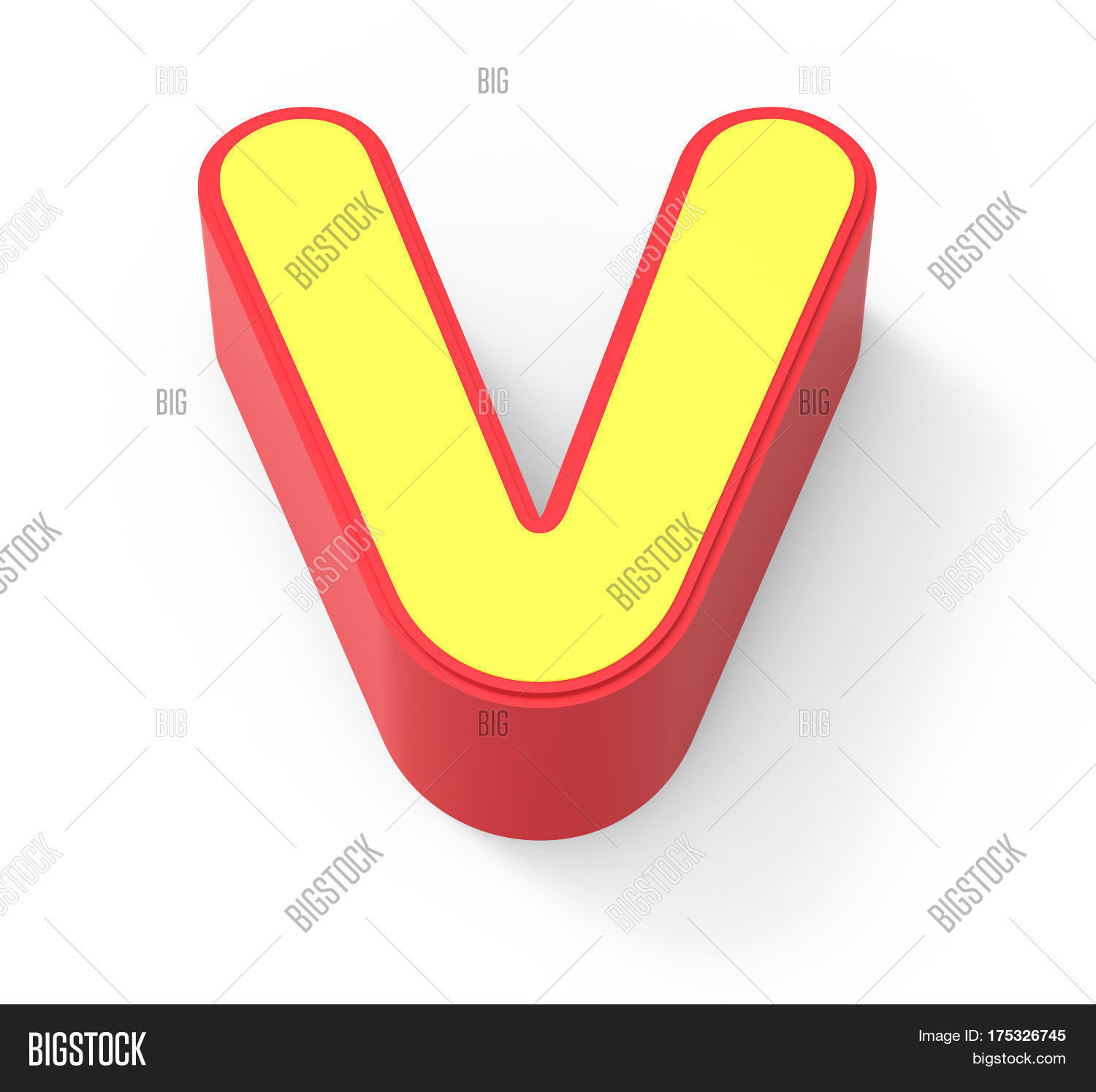 Yellow Letter V Image & Photo (Free Trial) | Bigstock