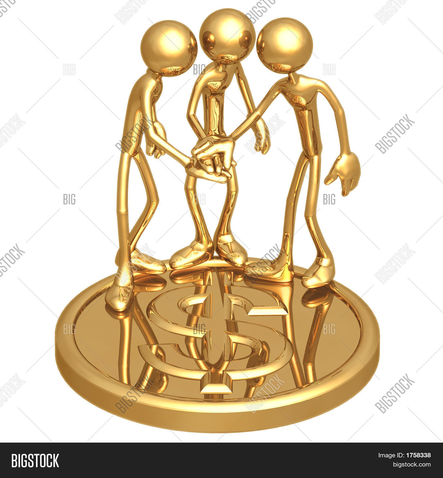 Teamwork Golden Dollar Image & Photo (Free Trial) | Bigstock