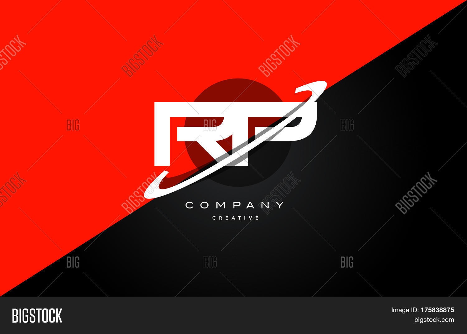 Rp R P Red Black Vector & Photo (Free Trial) | Bigstock
