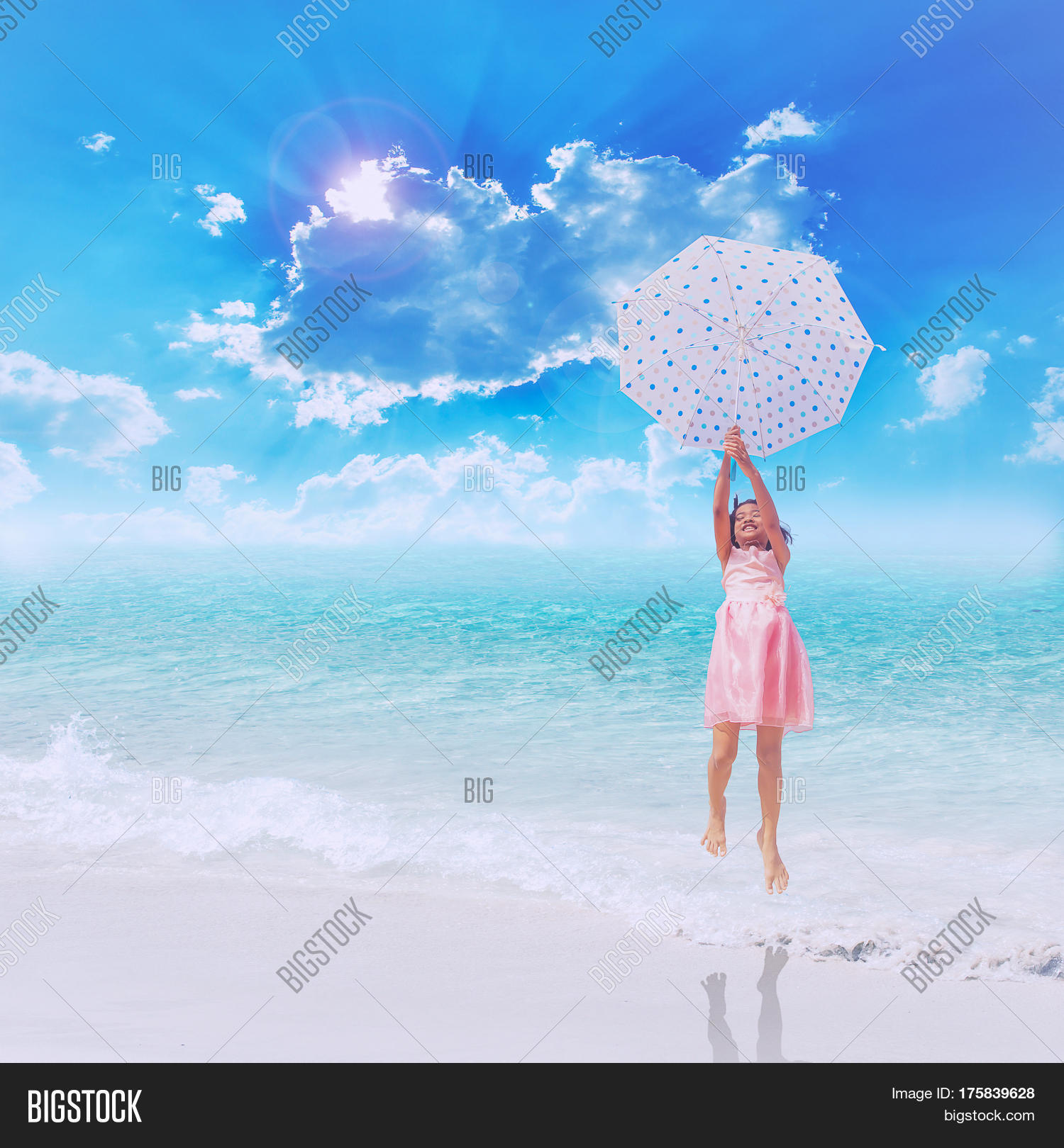 Umbrella Little Girl Image & Photo (Free Trial) | Bigstock