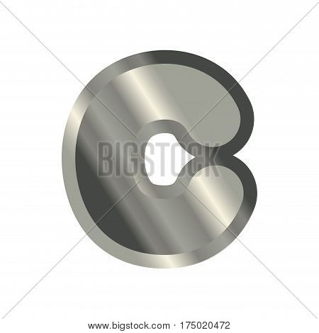 Letter C Steel Font. Vector & Photo (Free Trial) | Bigstock