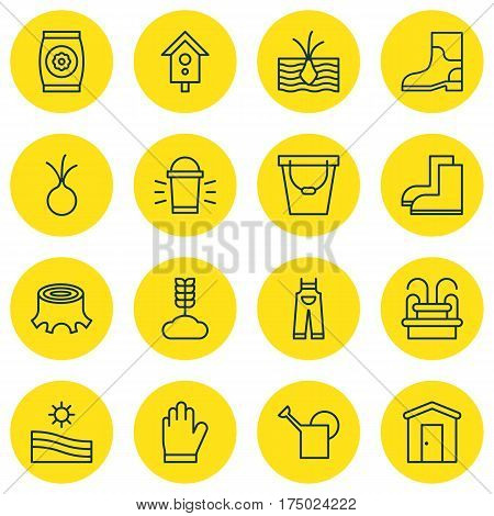 Set 16 Planting Icons Vector & Photo (Free Trial) | Bigstock
