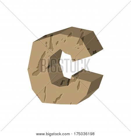 Letter C Stone Font. Vector & Photo (Free Trial) | Bigstock
