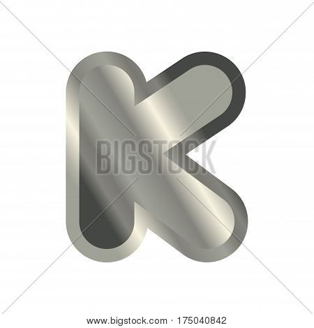 Letter K Steel Font. Vector & Photo (Free Trial) | Bigstock