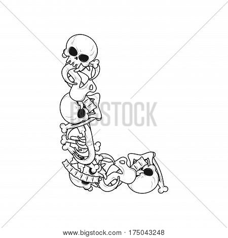 Letter L Skeleton Vector & Photo (Free Trial) | Bigstock