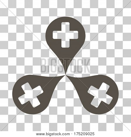 Hospital Map Markers Vector & Photo (Free Trial) | Bigstock