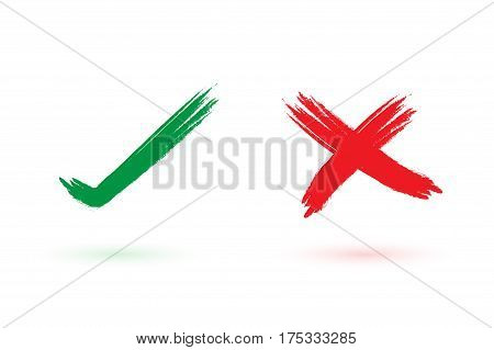 Yes No Tick Cross Vector & Photo (Free Trial) | Bigstock