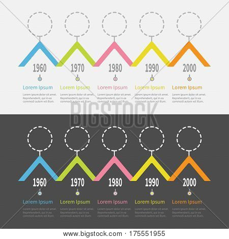 Five Step Timeline Vector & Photo (Free Trial) | Bigstock