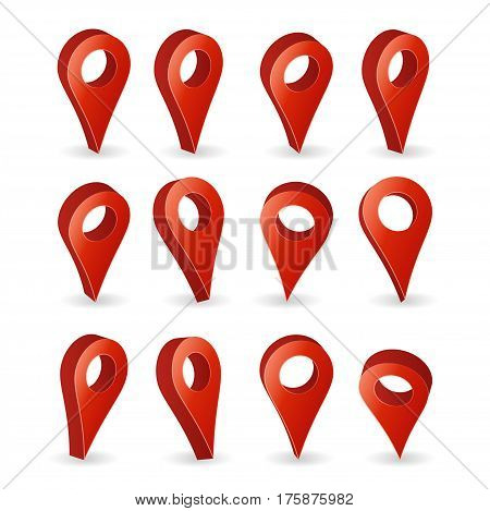 3d Map Pointer Vector Vector & Photo (Free Trial) | Bigstock