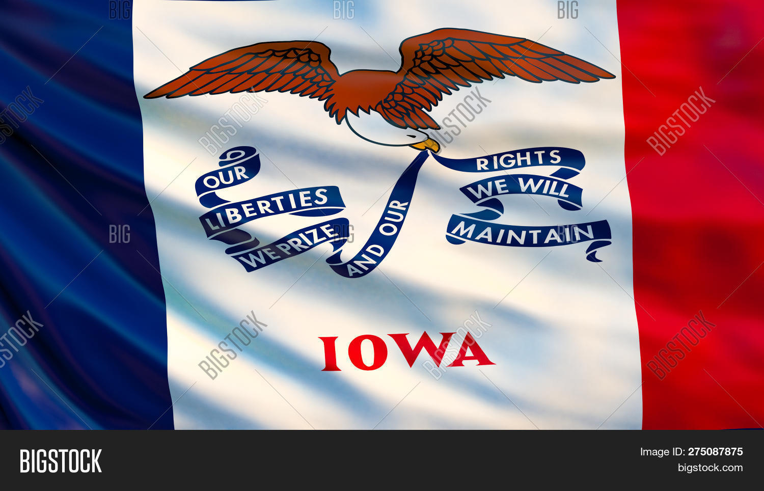 Iowa Flag. Waving Flag Image & Photo (Free Trial) | Bigstock