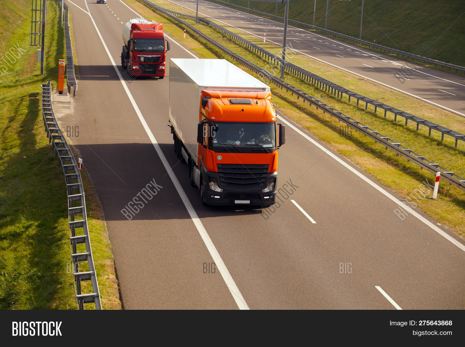 View Above. Red Truck Image & Photo (Free Trial) | Bigstock