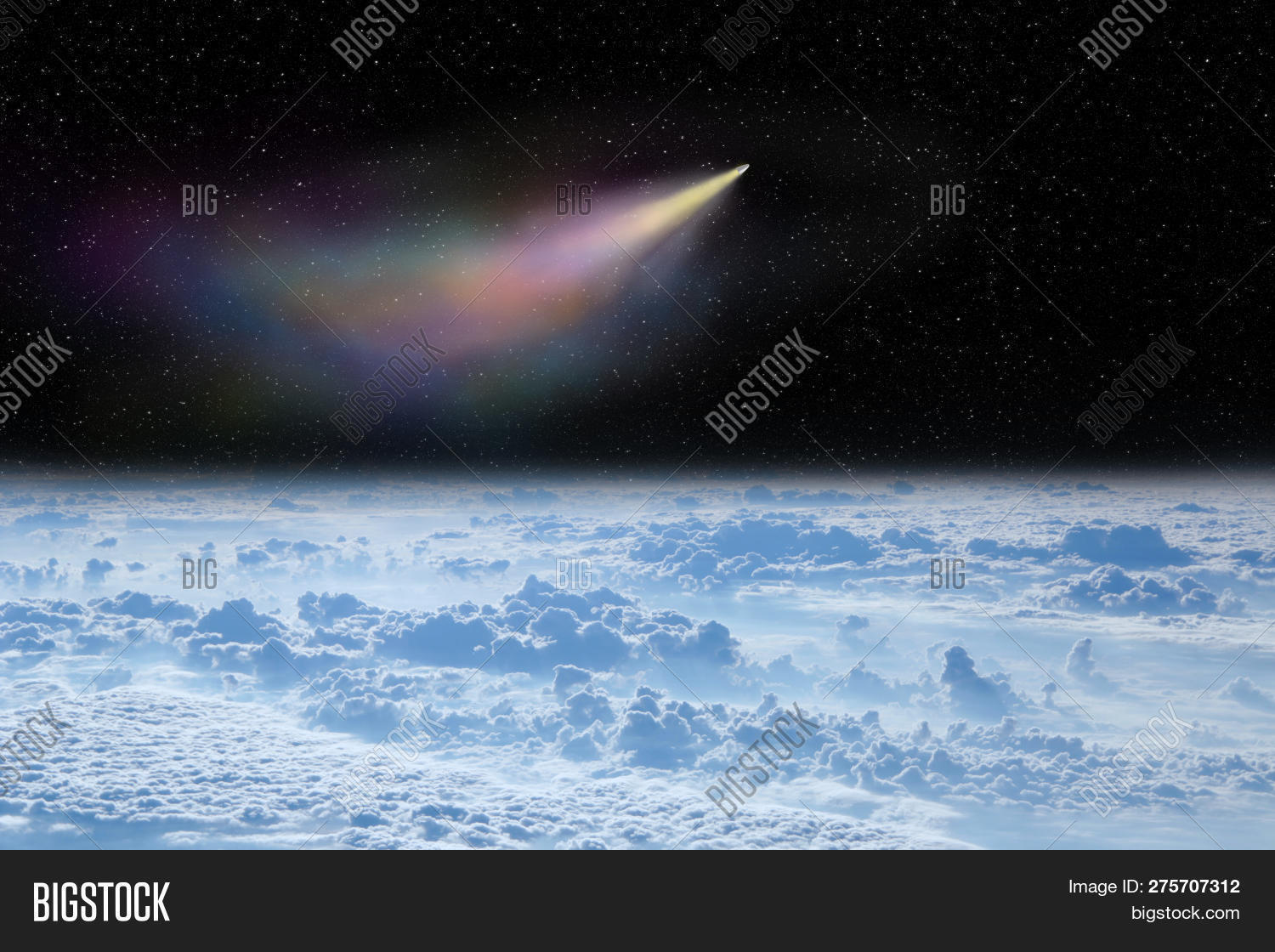Comet Flying Space Image & Photo (Free Trial) | Bigstock