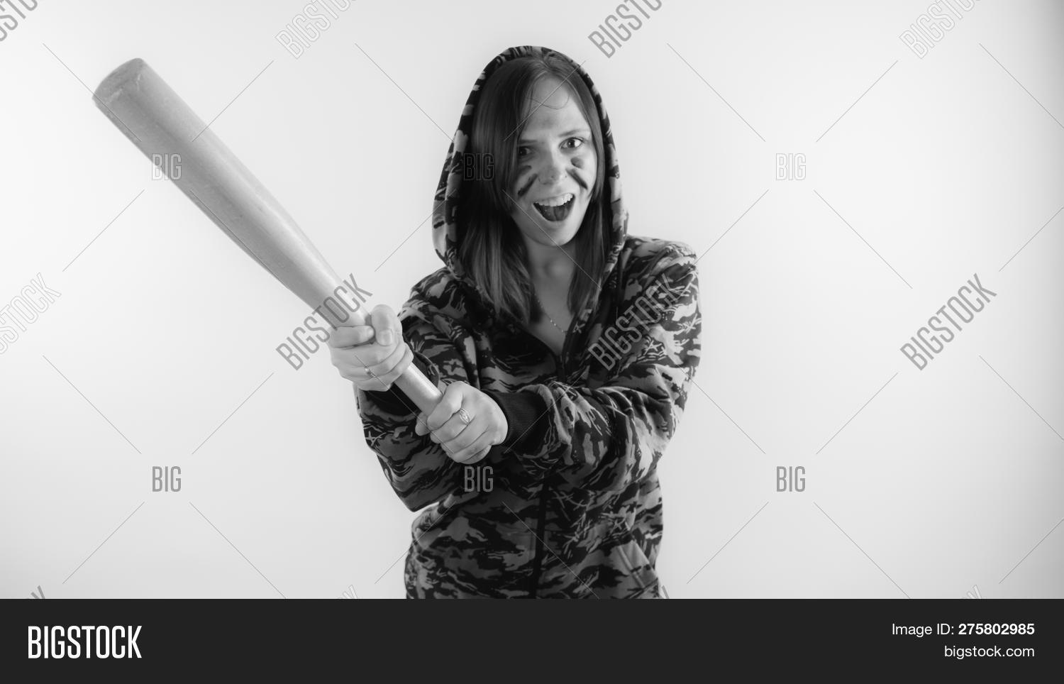 Girl Baseball Bat. Image & Photo (Free Trial) | Bigstock