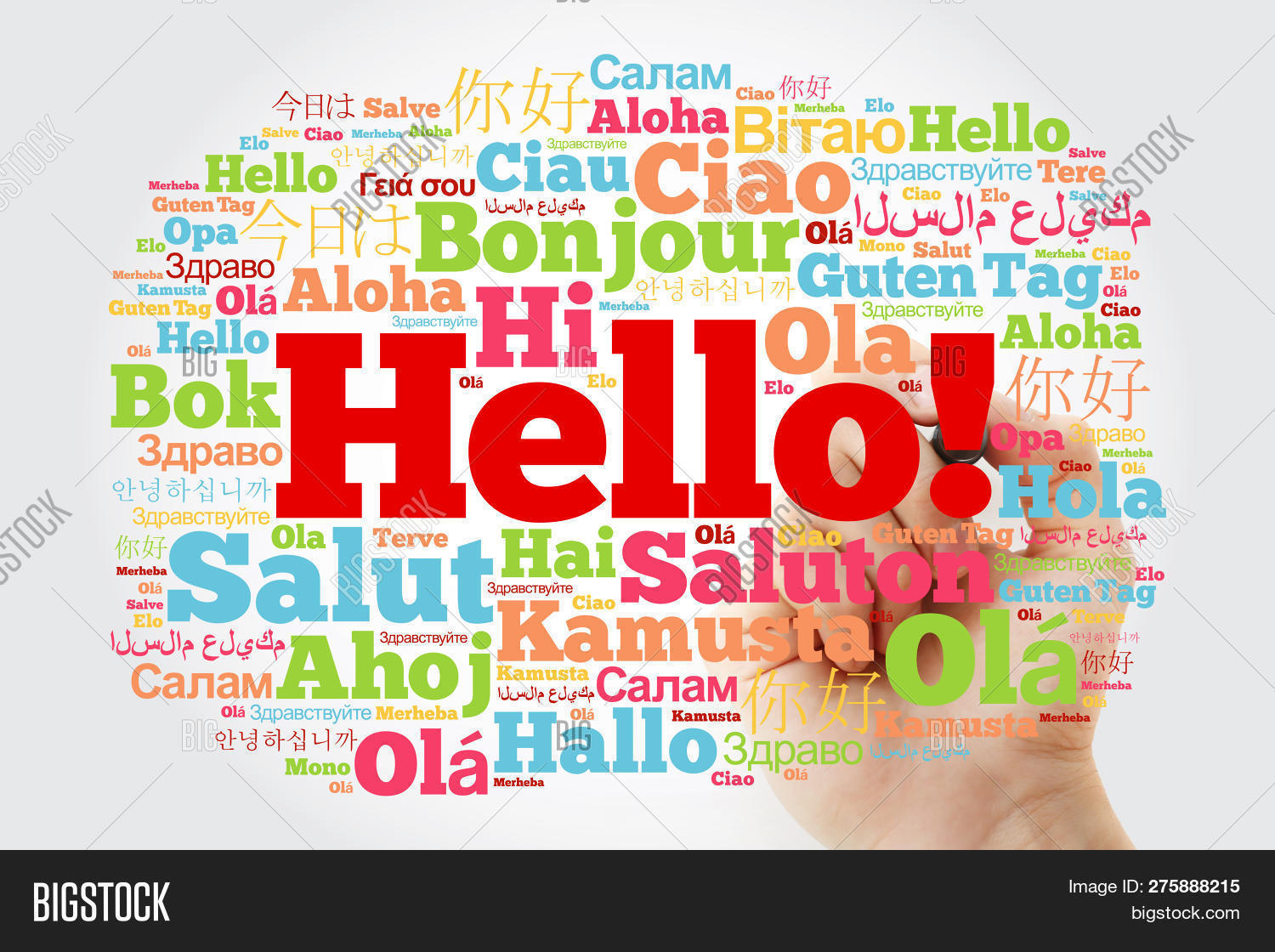Hello Word Cloud Image & Photo (Free Trial) | Bigstock