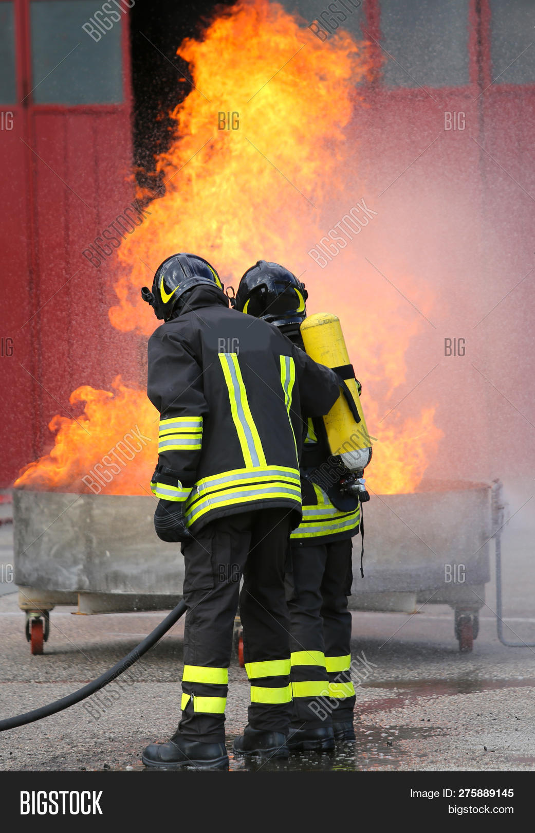 Two Brave Firefighters Image & Photo (Free Trial) | Bigstock