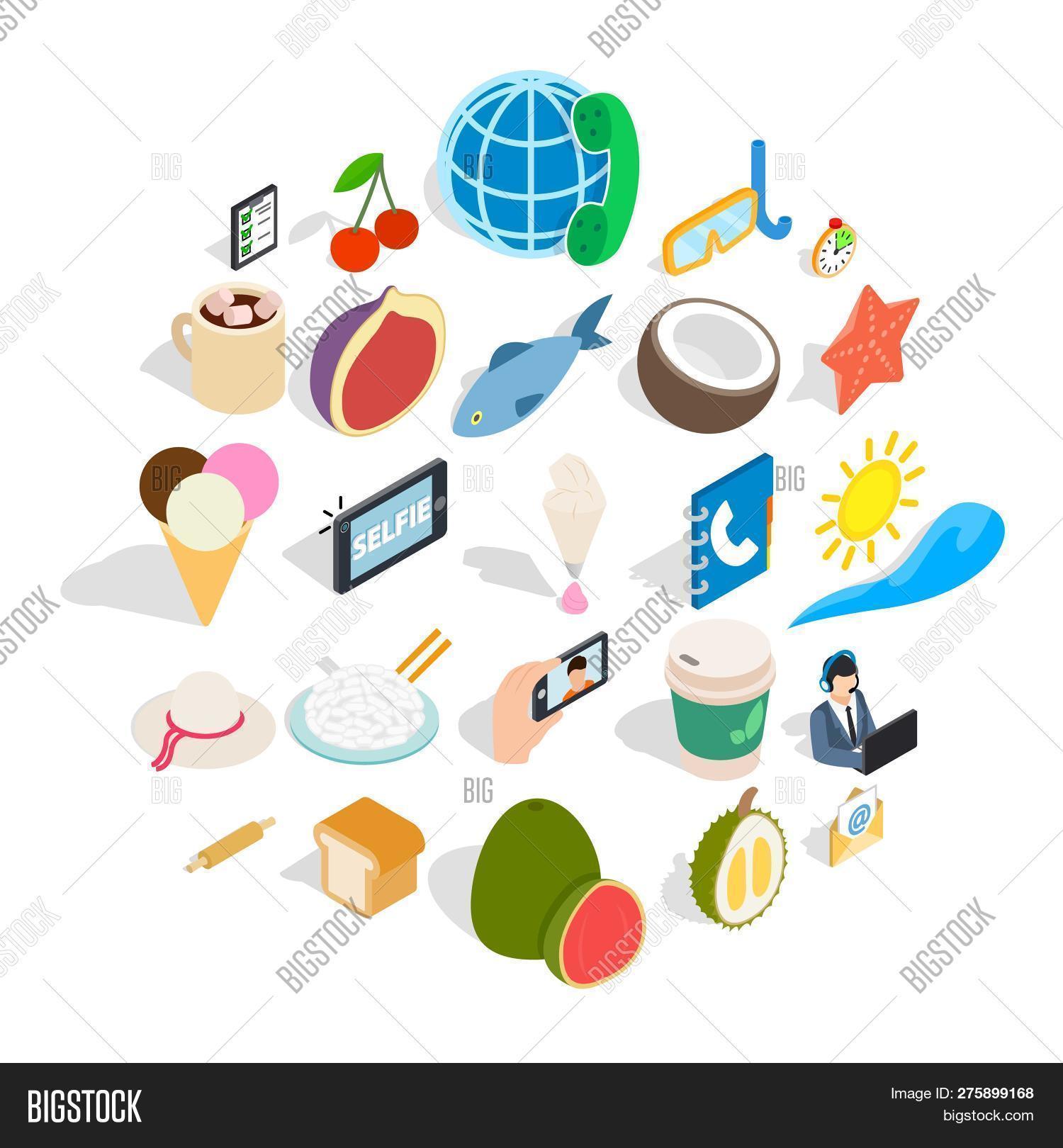 Luncheon Icons Set. Image & Photo (Free Trial) | Bigstock