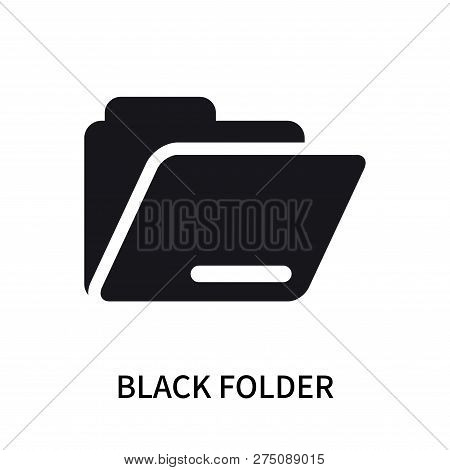 Black Folder Icon Vector & Photo (Free Trial) | Bigstock