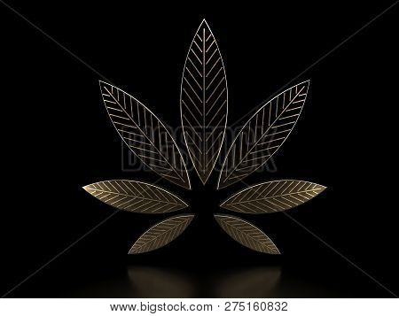 Cannabis Leaf On Black Image & Photo (Free Trial) | Bigstock