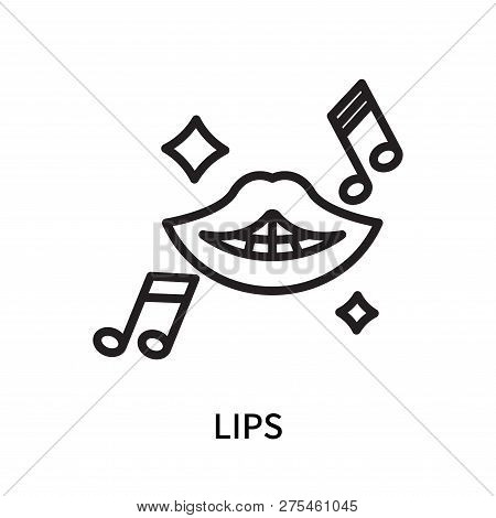 Lips Icon Isolated On White Background. Lips Icon Simple Sign. Lips ...