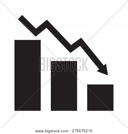 Falling Chart Icon On Vector & Photo (Free Trial) | Bigstock