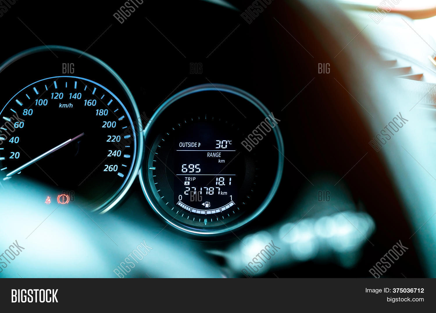 Closeup Car Fuel Gauge Image & Photo (Free Trial) | Bigstock