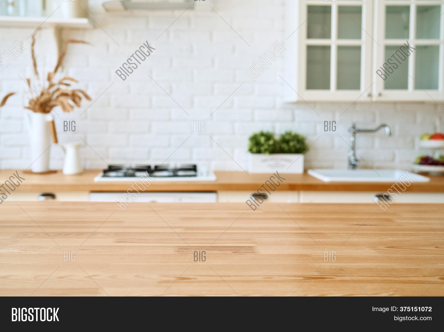 Kitchen Wooden Table Image & Photo (Free Trial) | Bigstock