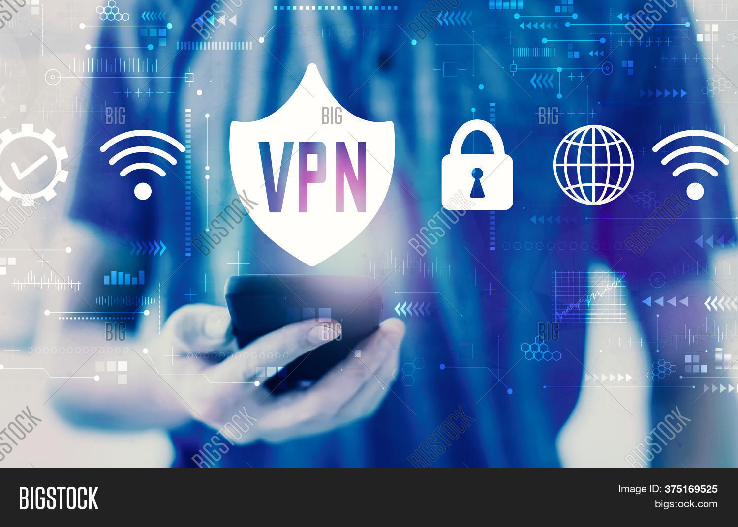 Vpn Concept Young Man Image & Photo (Free Trial) | Bigstock