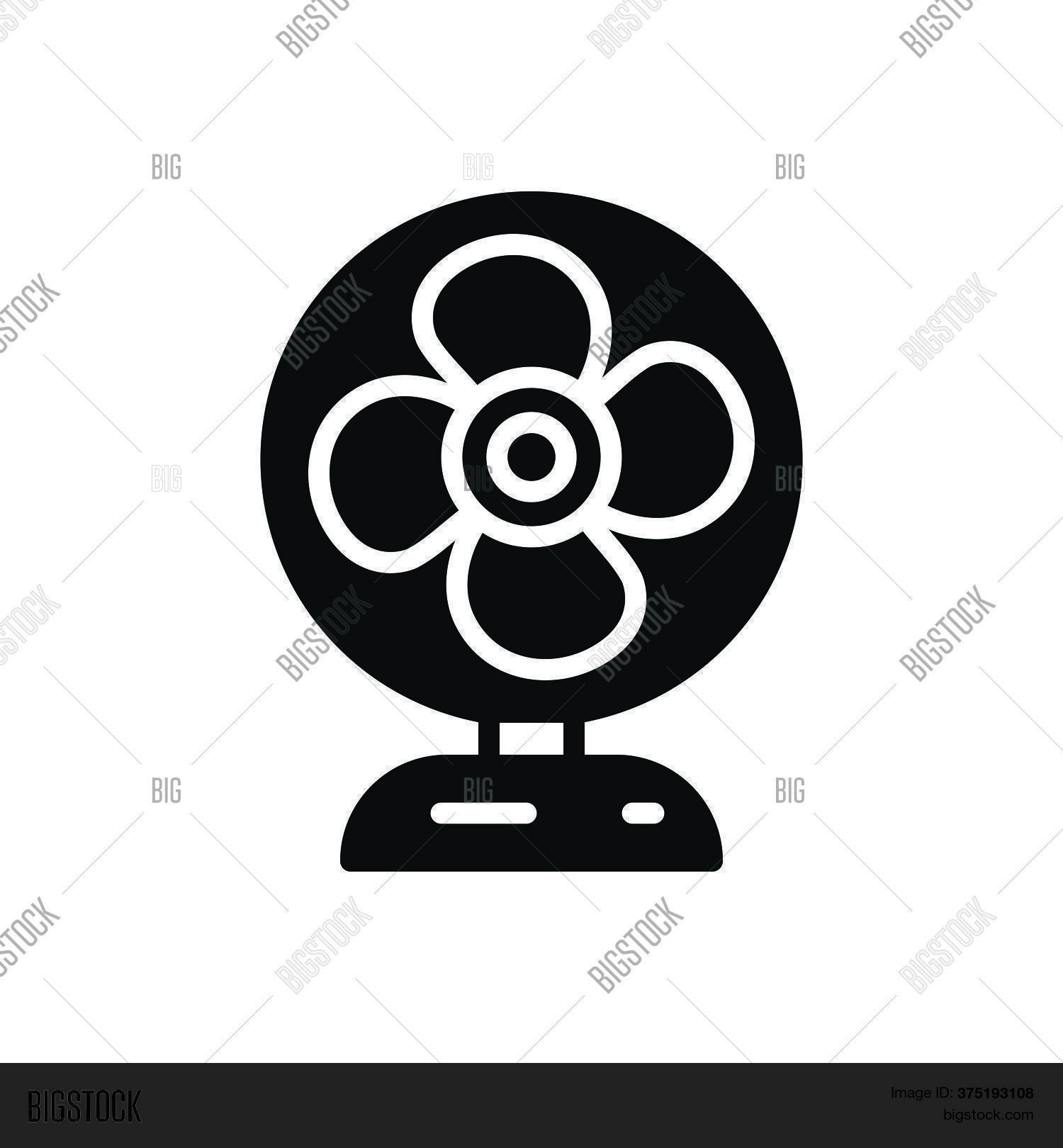 Black Solid Icon Fan Vector & Photo (Free Trial) | Bigstock
