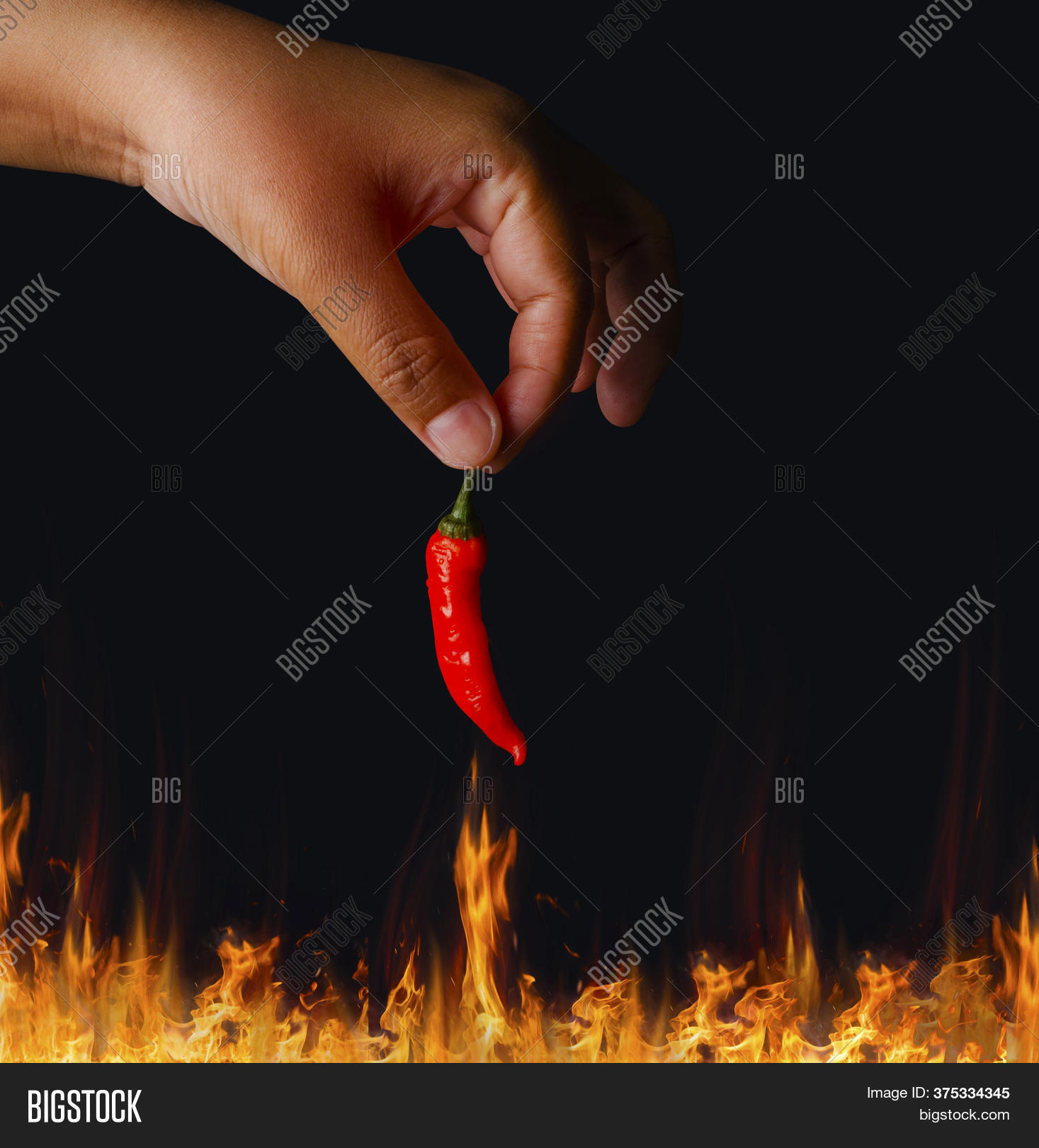 Hand Holding Red Spicy Image & Photo (Free Trial) | Bigstock