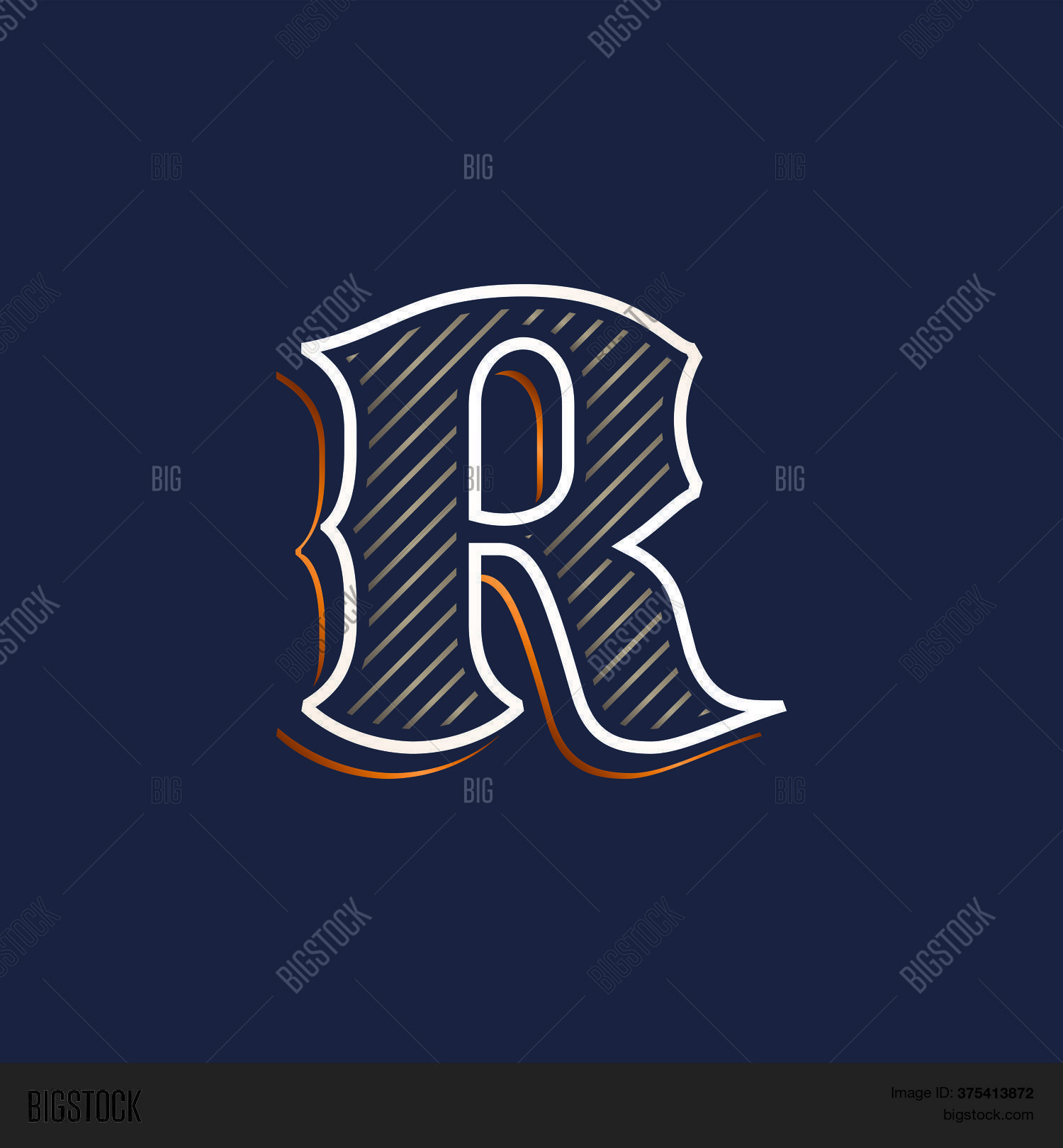 Vintage R Letter Logo Vector & Photo (Free Trial) | Bigstock