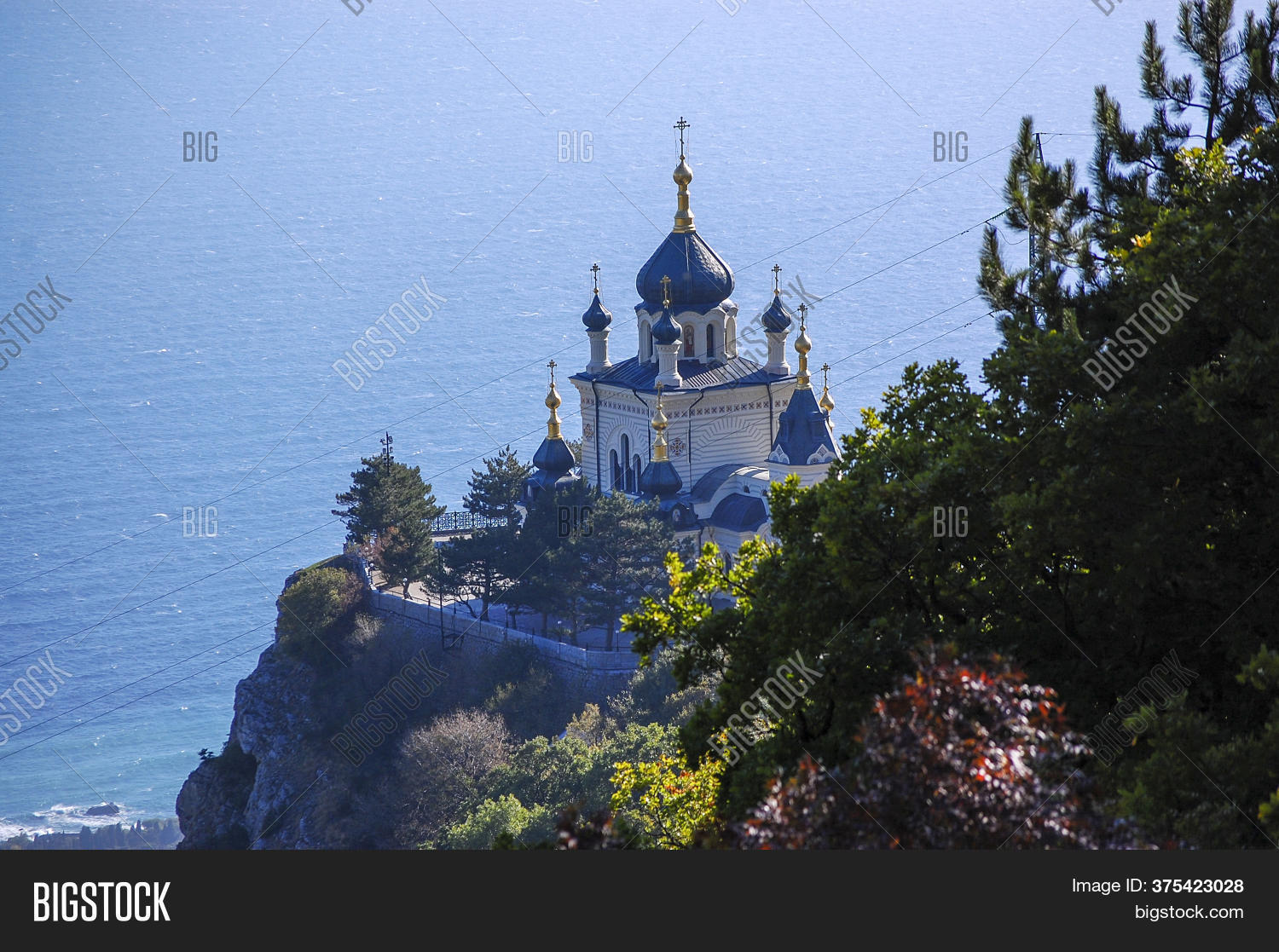 Church On Cliff Above Image & Photo (Free Trial) | Bigstock