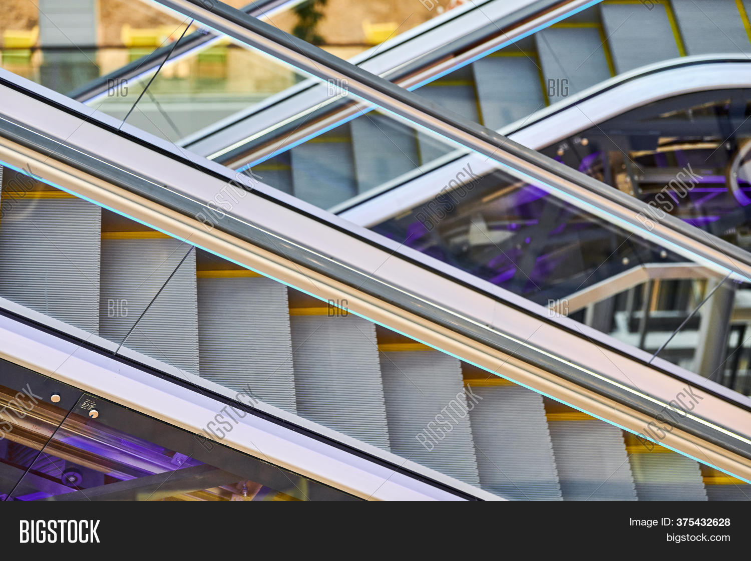 Crisscross Escalators Image & Photo (Free Trial) | Bigstock