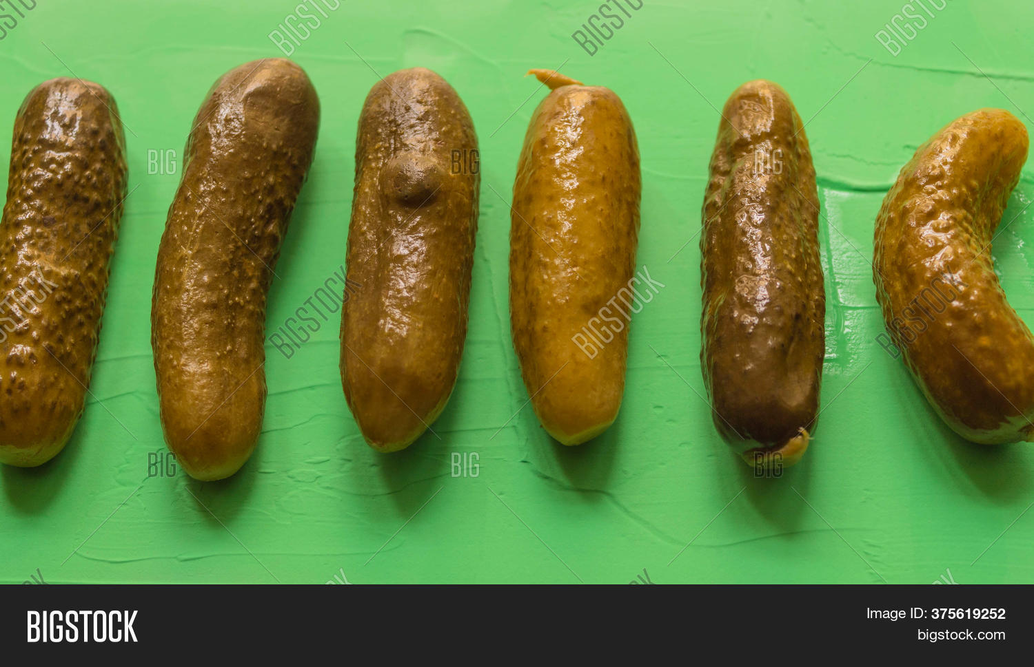 Six Pickles Placed On Image & Photo (Free Trial) | Bigstock