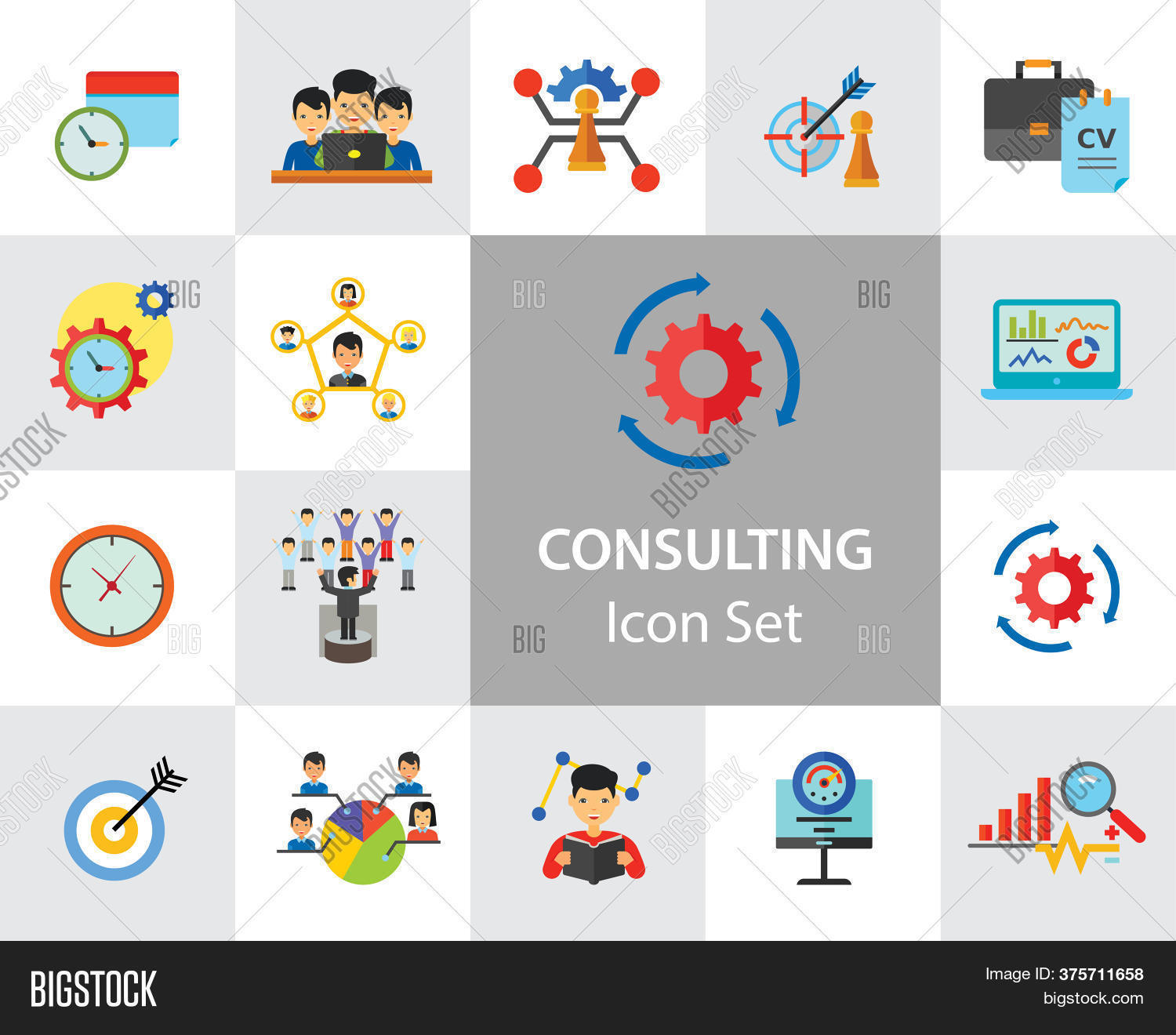Consulting Icon Set. Image & Photo (Free Trial) | Bigstock