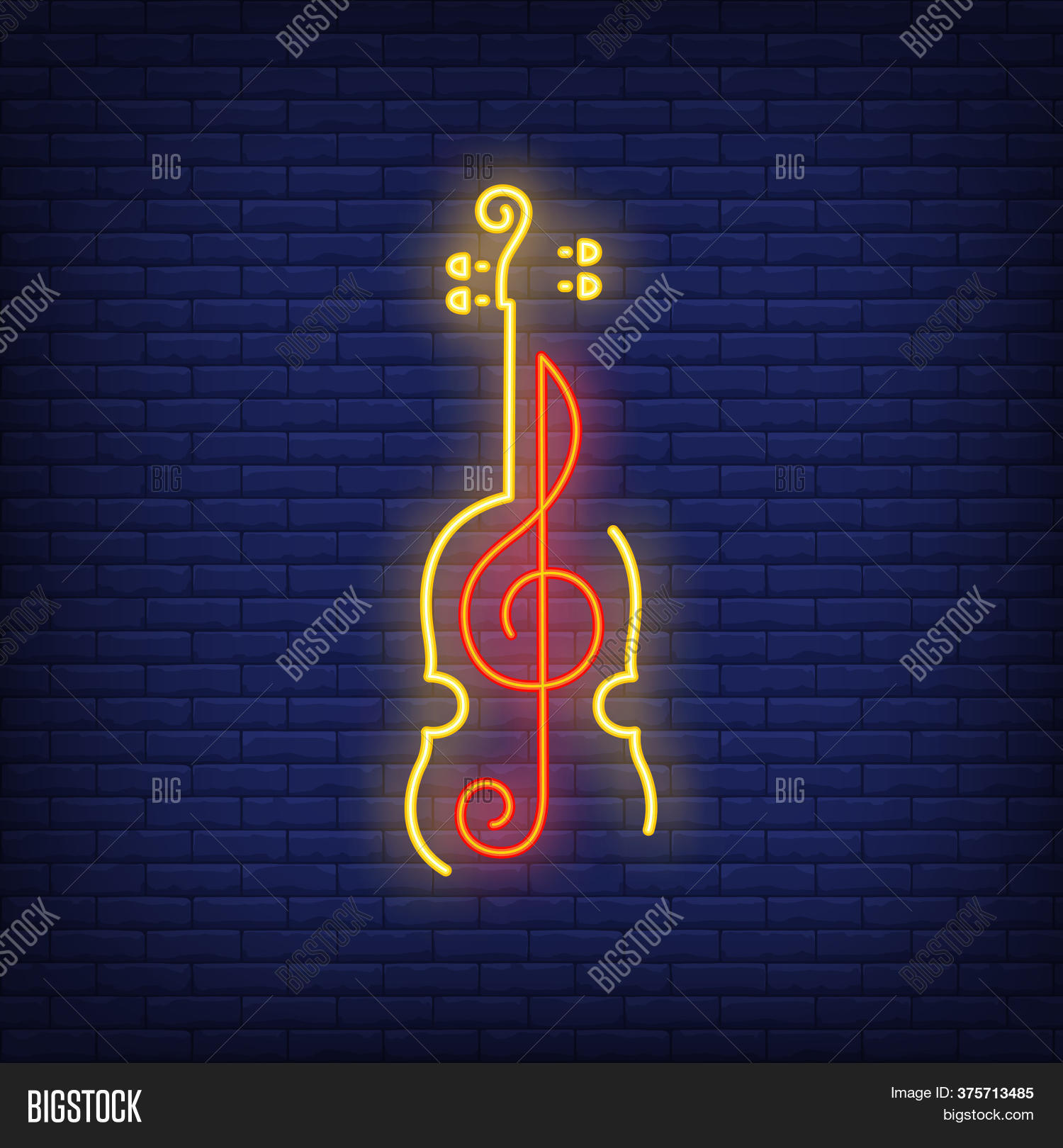 Violin Treble Clef Image & Photo (Free Trial) | Bigstock